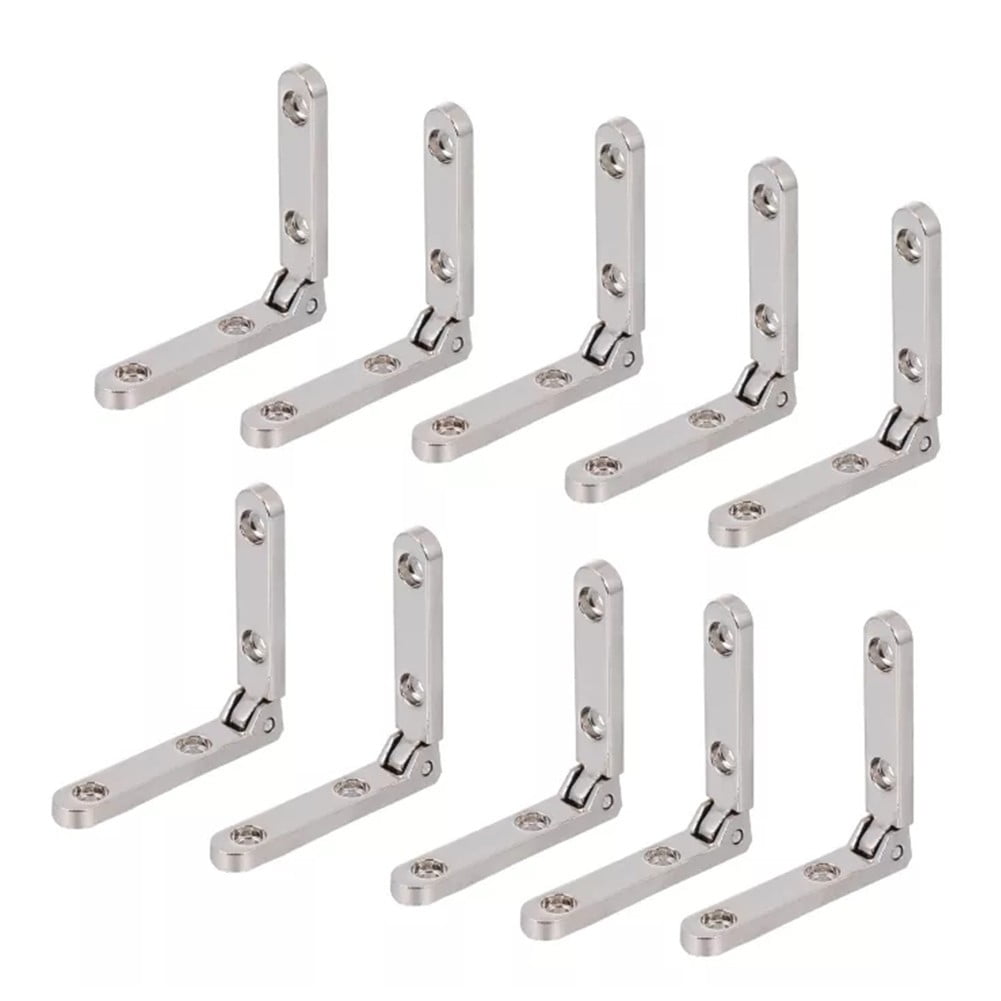 10Pc 90 Degree Hinges L-Shaped Spring Hinge Zinc Alloy Furniture Hinge ...