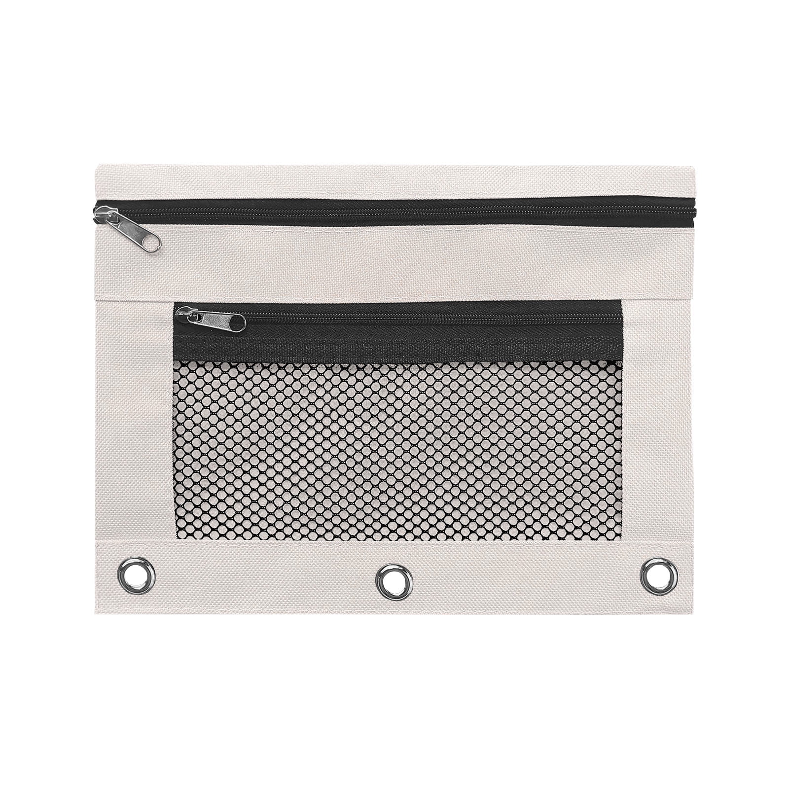 10Pc Cloth Eyelet Binder B5 Office Storage File Bag, Three-Hole Zipper ...