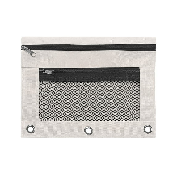 10Pc Cloth Eyelet Binder B5 Office Storage File Bag, Three-Hole Zipper ...