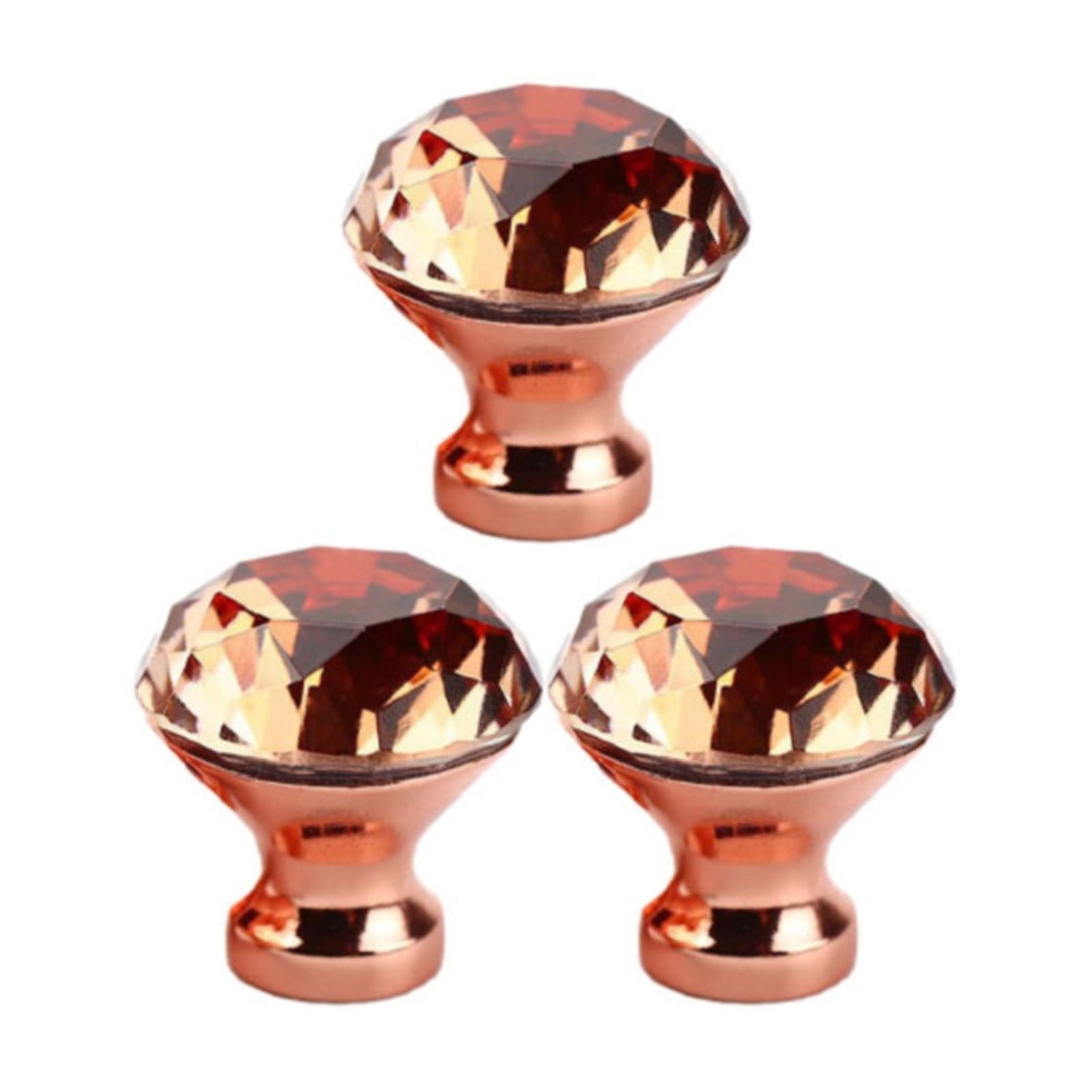 10Pc Diamond Crystal Cabinet Knobs, Transparent Glass Drawer Pulls for ...