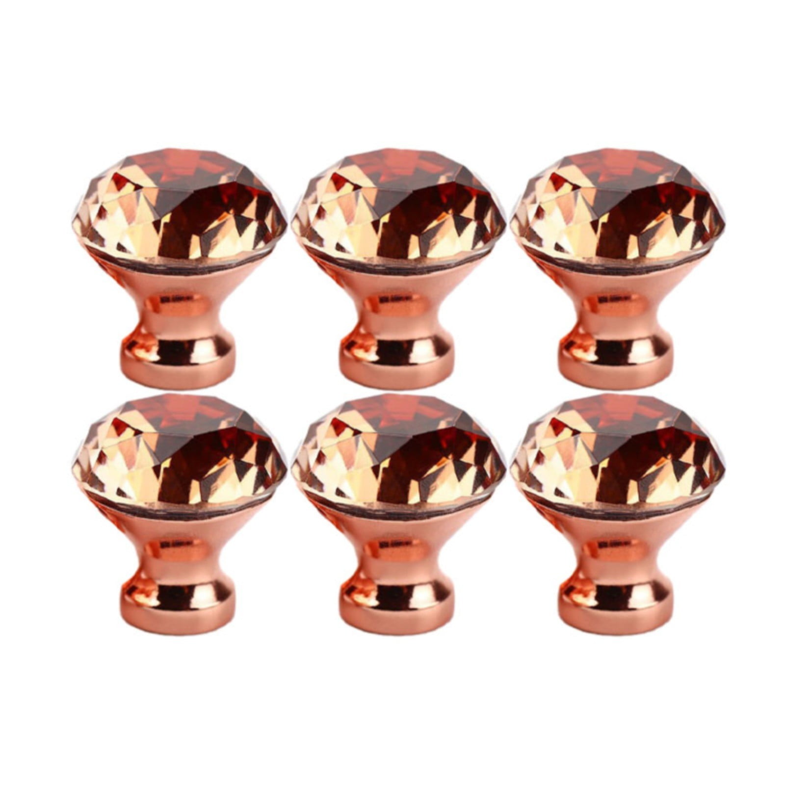 10Pc Diamond Crystal Cabinet Knobs, Transparent Glass Drawer Pulls for ...