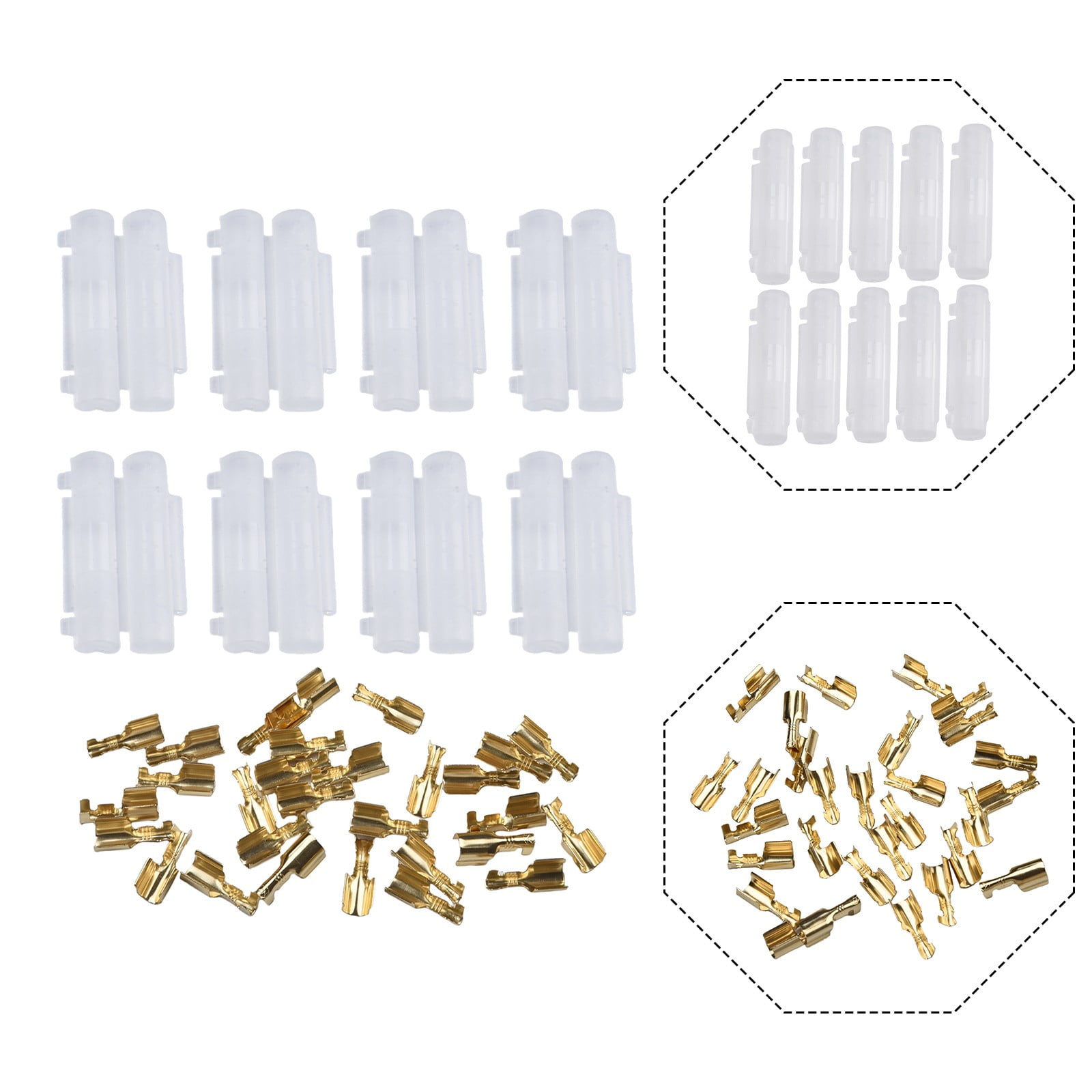 10Pc In Line 6X30Mm Fuse Holder Crimp Peanut Flip Shell Push Fit Type ...