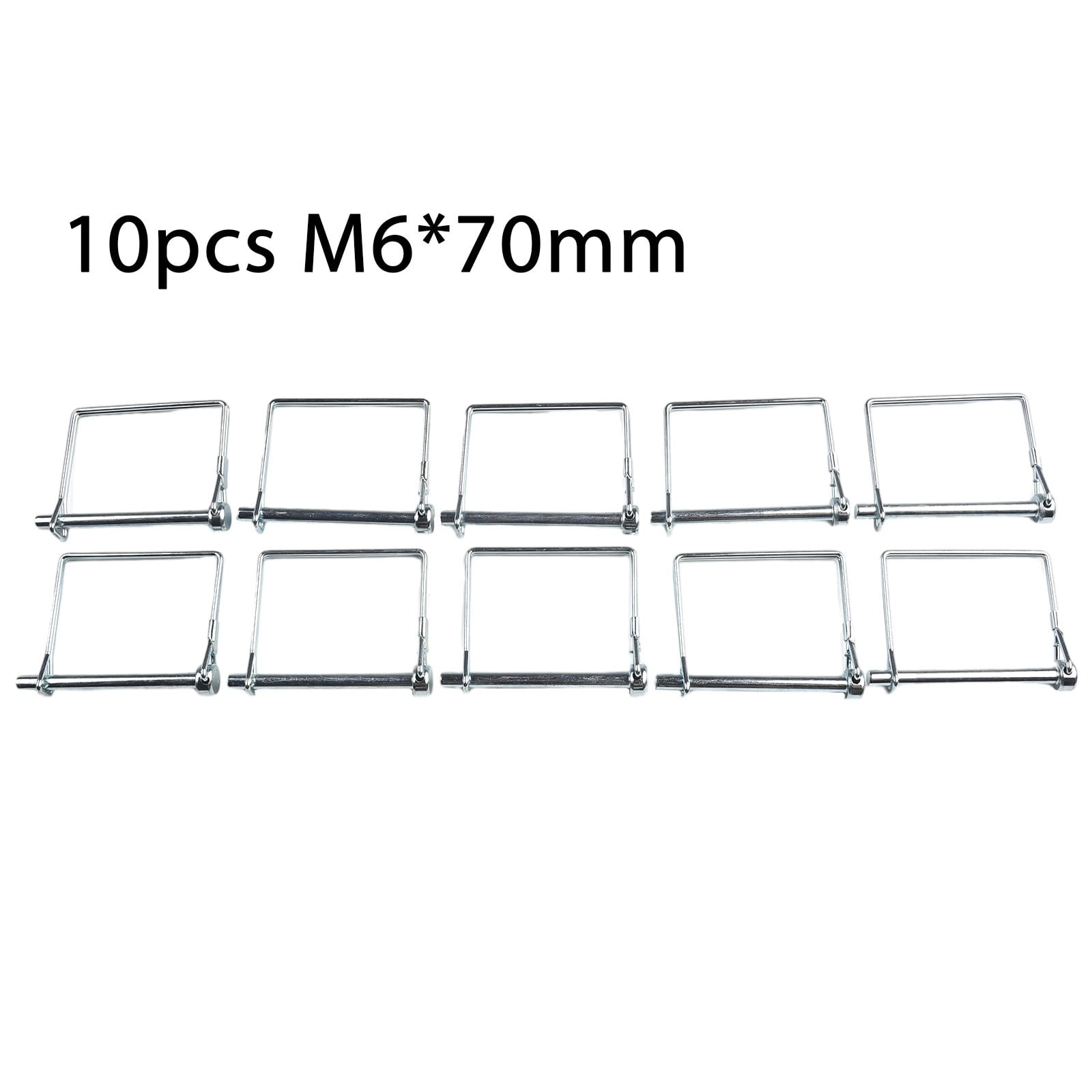 10Pc M6X70Mm Trailer Coupler Hitch Pin Lock Square Shape Towing Shaft ...