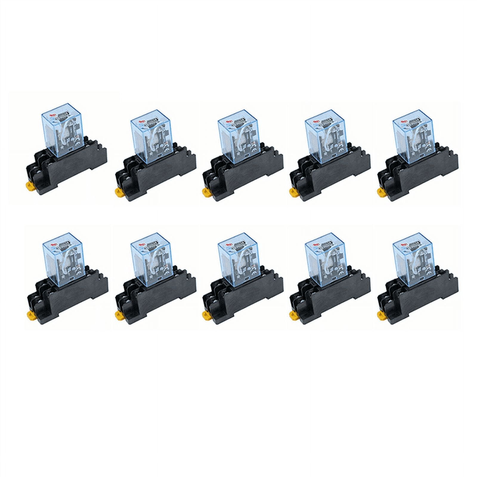 10Pc MY4NJ 14PIN 4DPDT Electronic Mini Electromagnetic Relay 5A Coil ...
