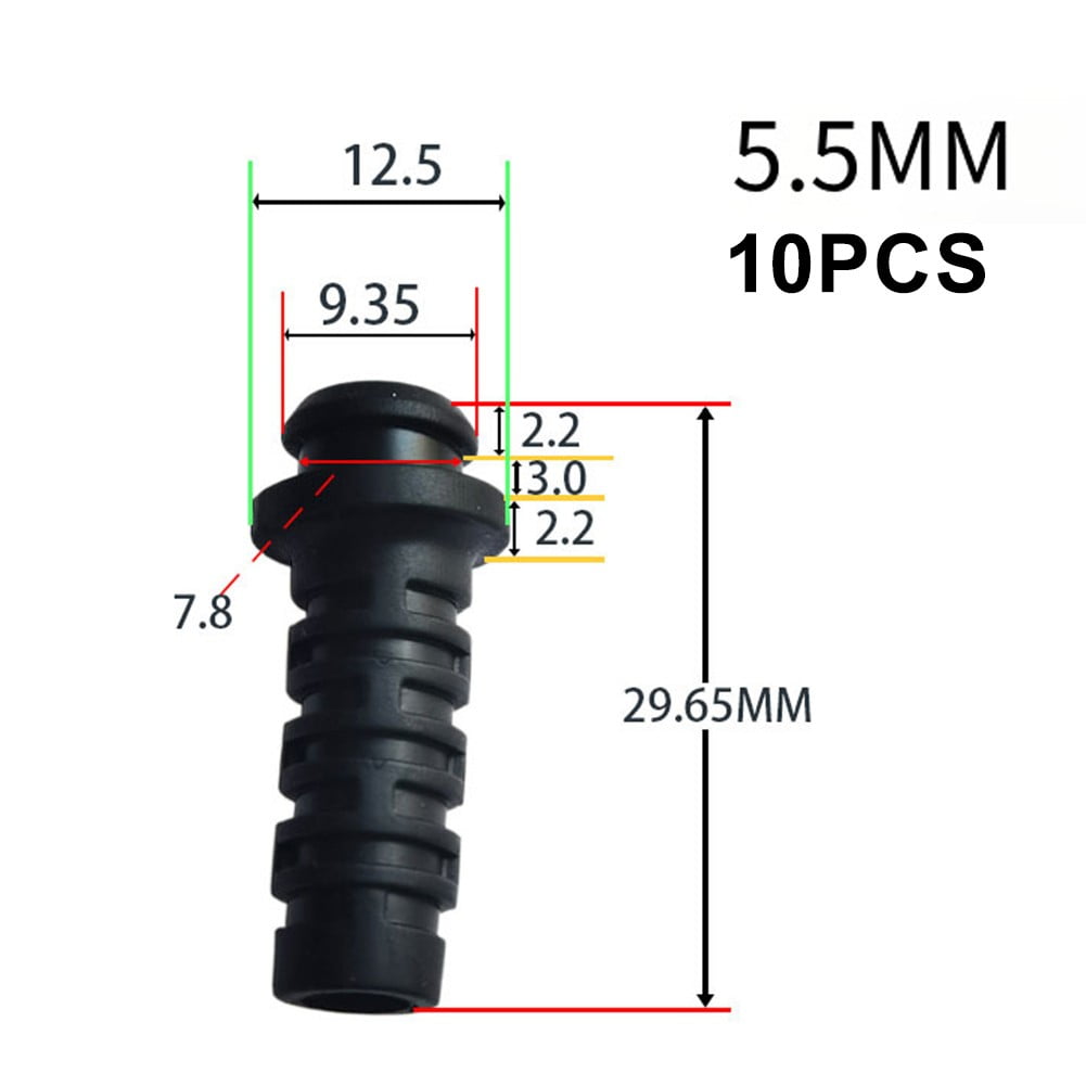 10Pc Pvc Cable Gland Connector Rubber Boot Protector Sleeve Mobile ...