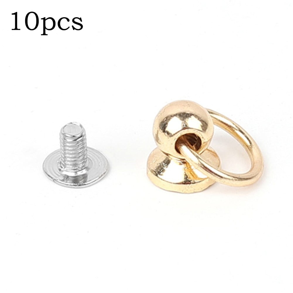 10Pc Round Screw Head Nails With Pull Ring Diy Ornaments O-Ring Nail ...