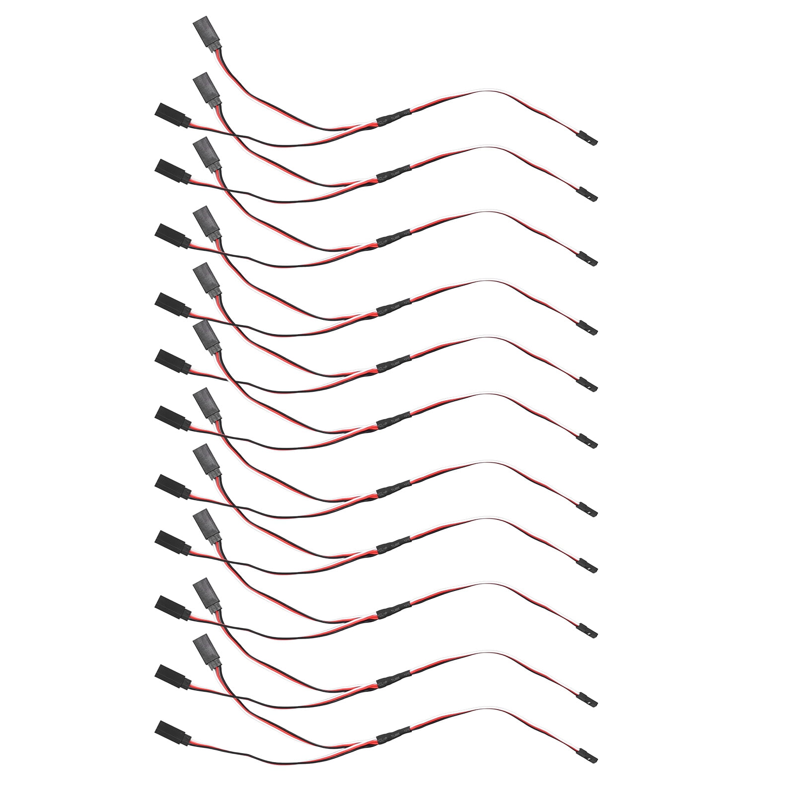 10Pc Servo Extension Cable Cord 3 Pin Female to Male Wire Connector ...