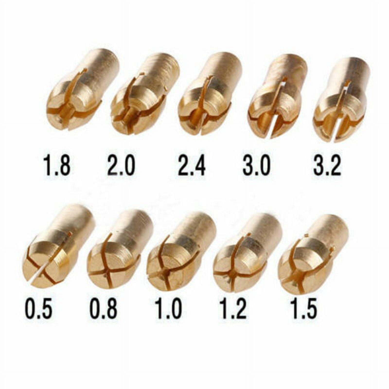10Pcs 0.5-3.2mm Mini Metal Drill Chucks Adapter Bits For Drill Folder ...