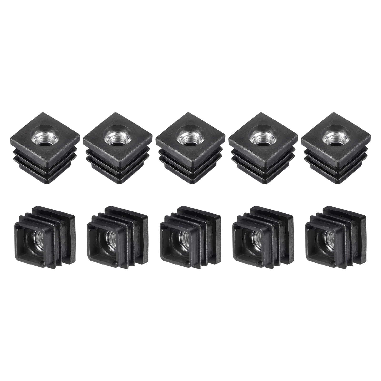 10Pcs 0.78"x0.78" Caster Insert with Thread , Square M8 Thread for ...