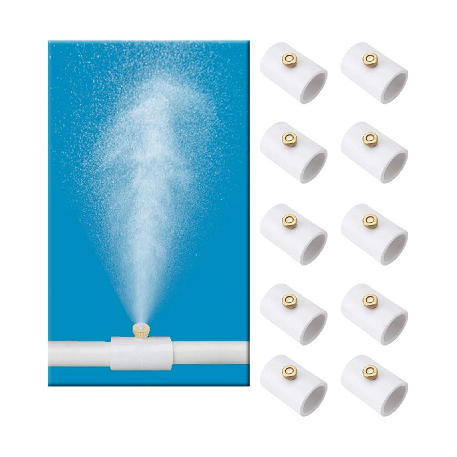 10Pcs 1/2 Inch PVC Mist Nozzle Misting System for Patio Outdoor Mister ...