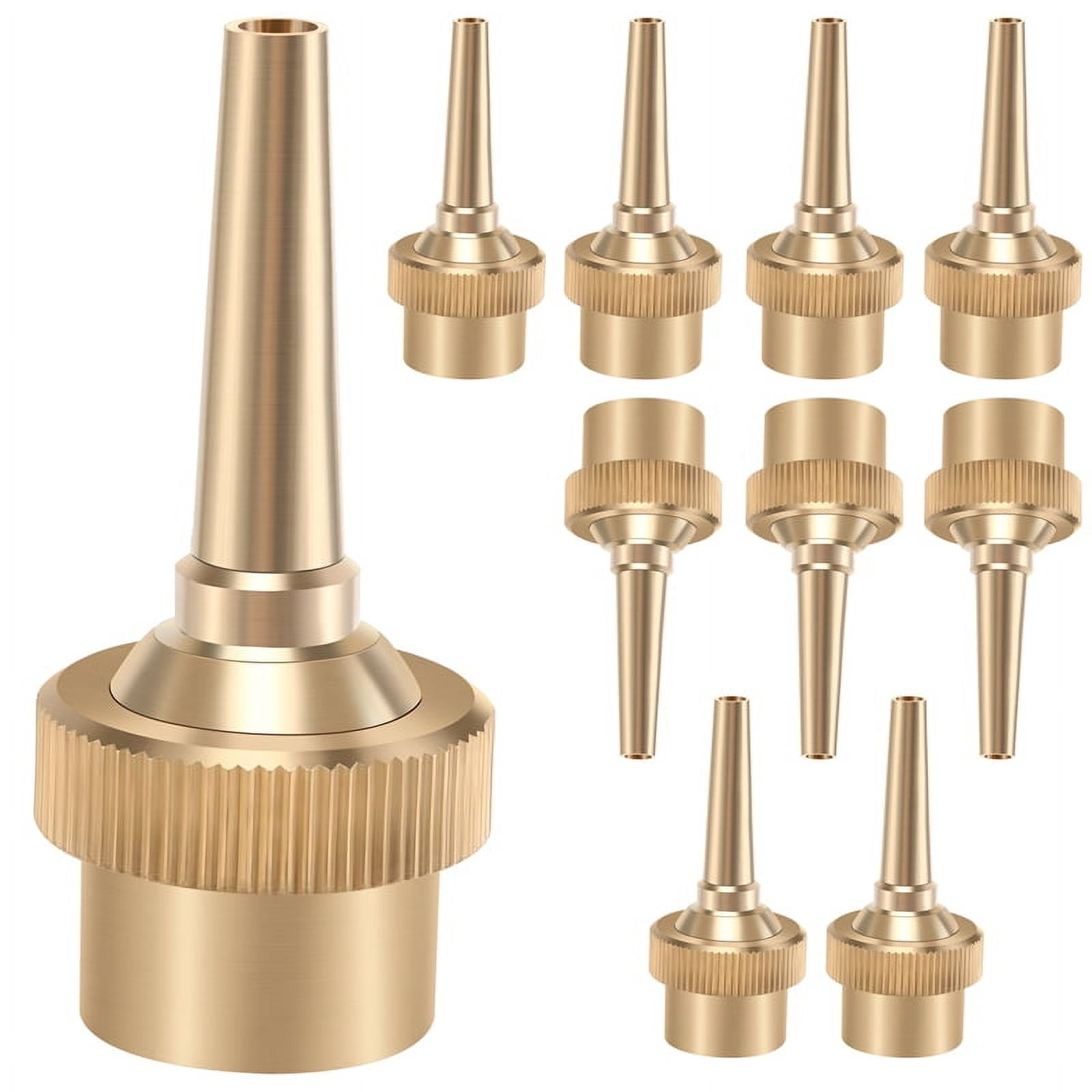 10Pcs 1/2 inch DN15 Brass Jet Straight Adjustable Fountain Water ...