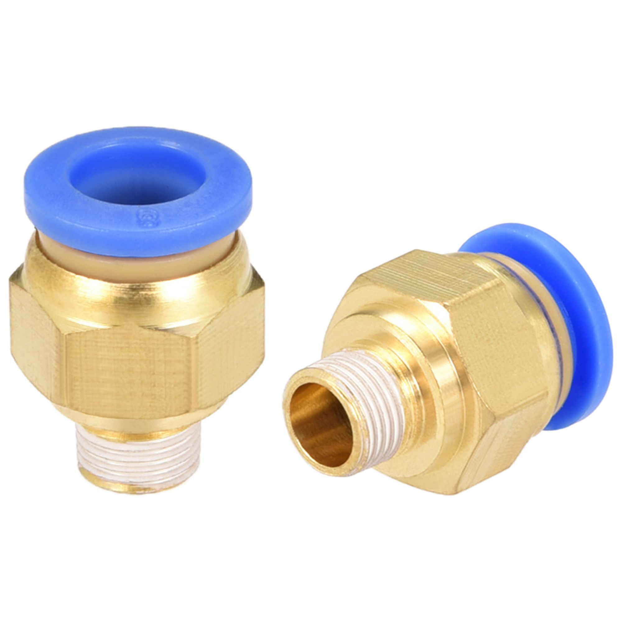 10Pcs 1/8" G Male Straight Thread 8mm Push In Joint Connector Quick ...