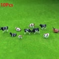 10Pcs 1:87 HO Scale Painted Farm Cows Models for Railway & Building ...