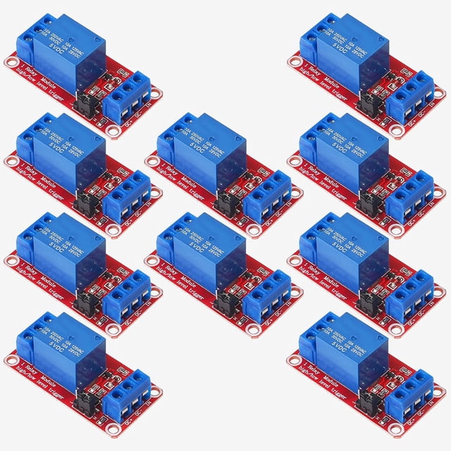 10Pcs 1 Channel Relay Module, 1 Channel Relay Board with Optocoupler ...