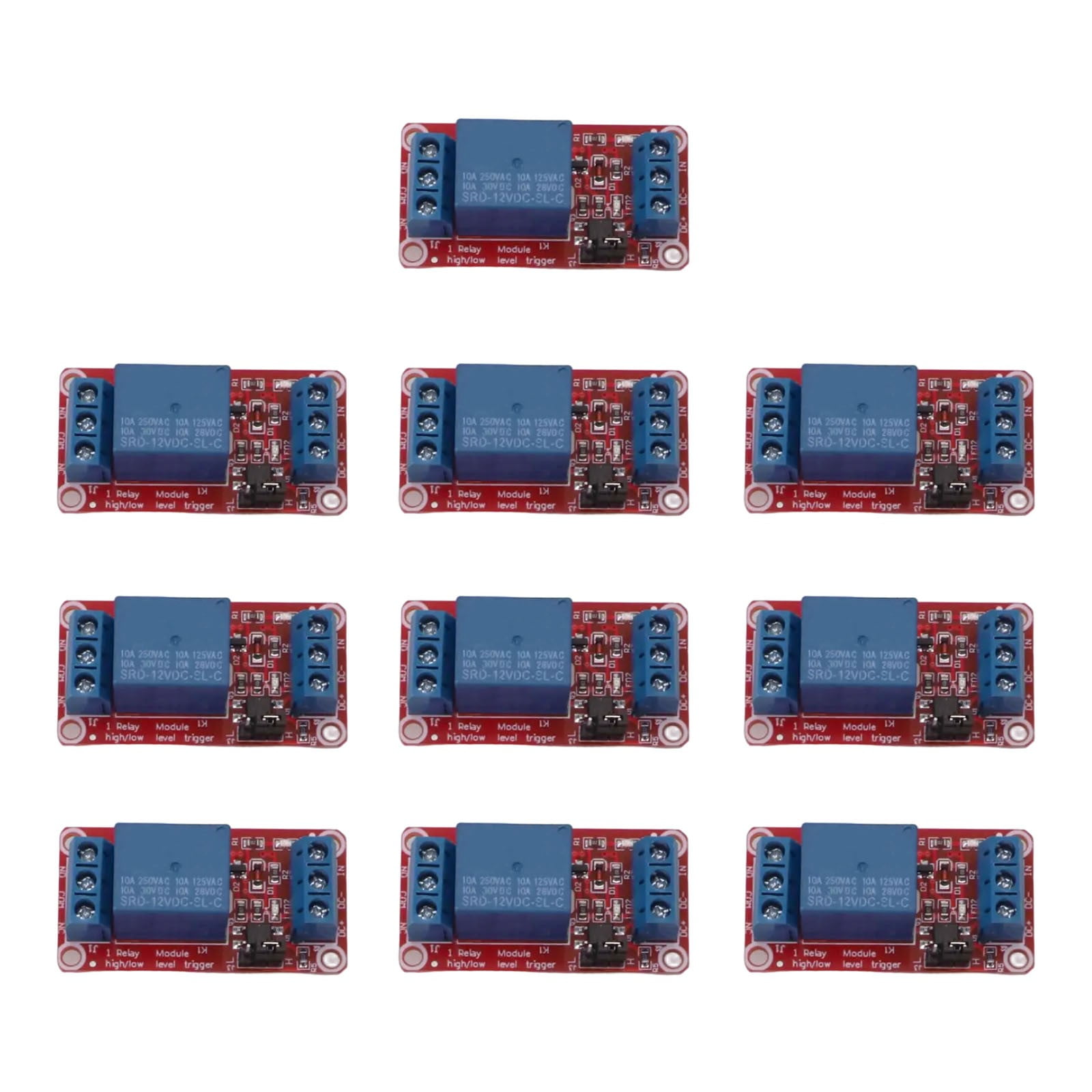 10Pcs 1 Channel Relay Module, 1 Channel Relay Board with Optocoupler ...