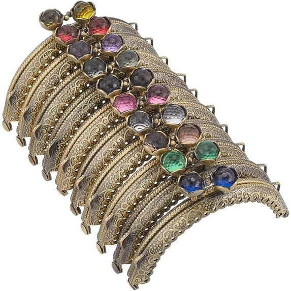 10Pcs 10 Colors Kiss Lock Purse Frame Metal Bronze Purse Clasp Retro ...