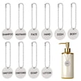 10Pcs 10 Styles 304 Stainless Steel Soap Tags with Chain Single-sided ...