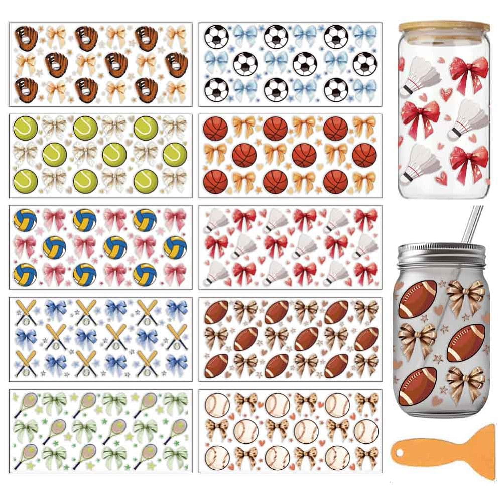 10Pcs 10 Styles PVC DIY Heat Transfer Paper for UV Sublimation Cup ...