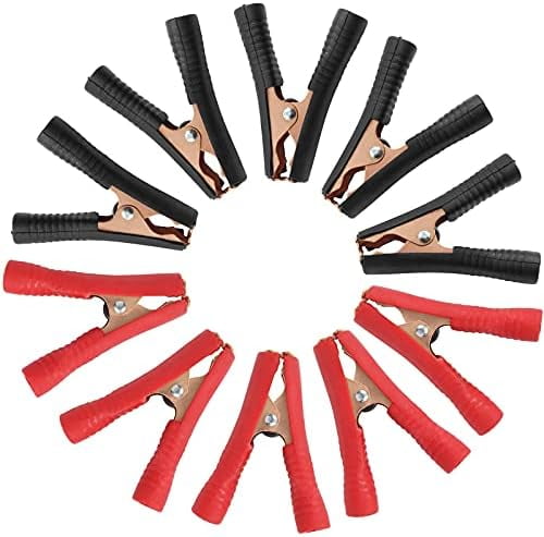 10Pcs 100A Insulated Alligator Clips Electrical Heavy Duty Alligator ...