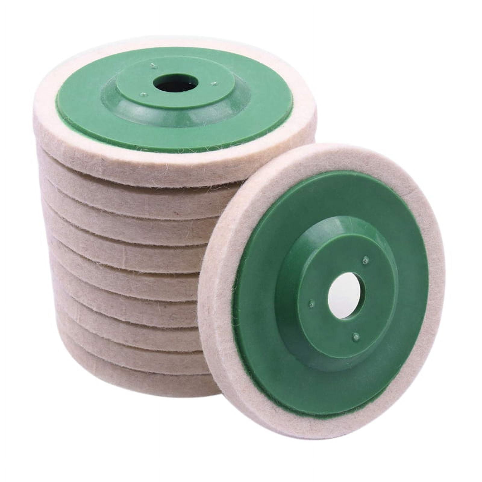 10Pcs 100Mm 4 Inch Wool Buffing Round Polishing Wheels Pads Polisher ...