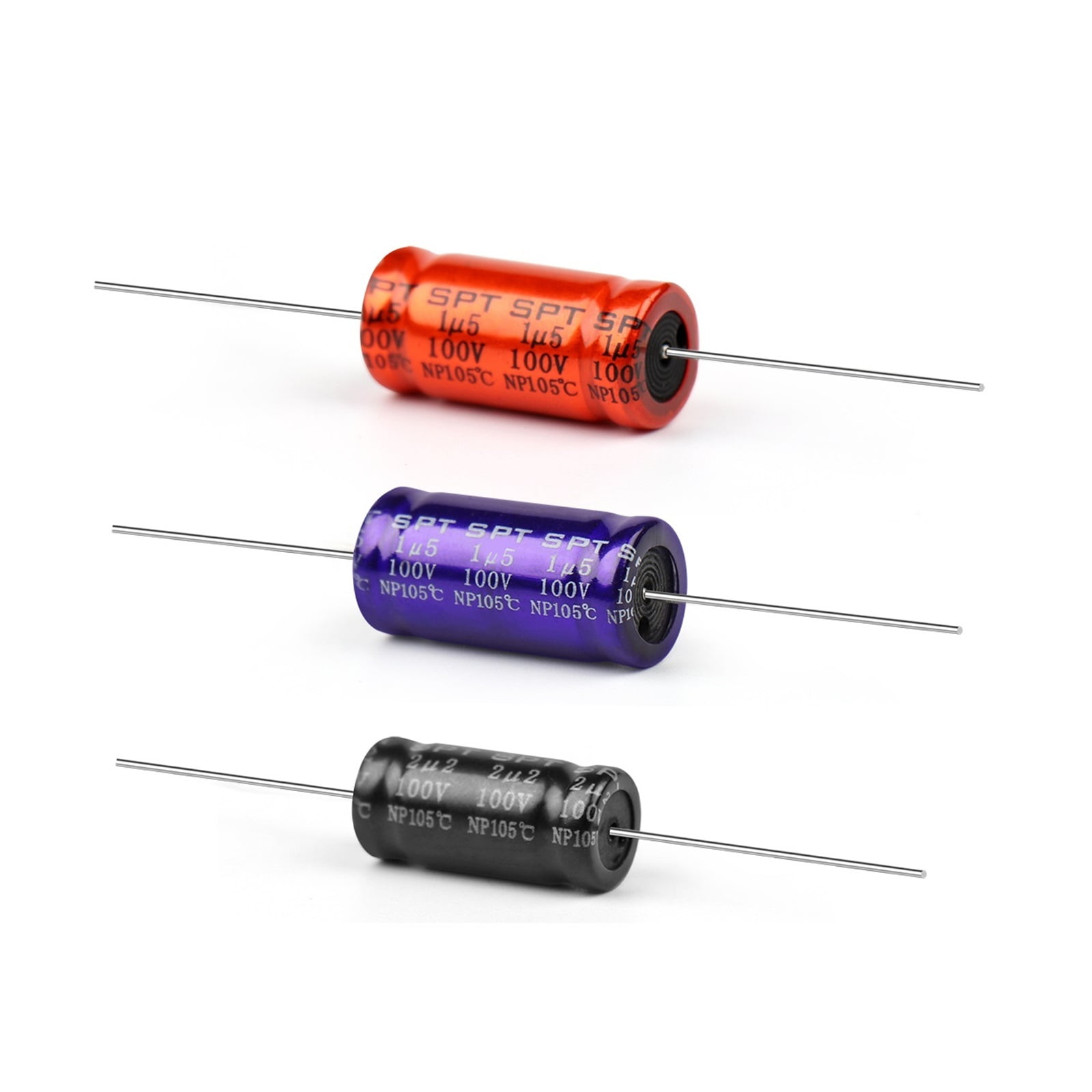 10Pcs 100V SPT Speaker Capacitor Horizontal Frequency Divider Crossover ...