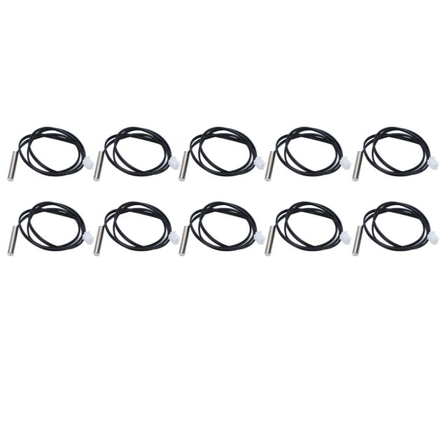 10Pcs 10K NTC Thermistor Temperature Waterproof Probe Wire Temp Sensor ...