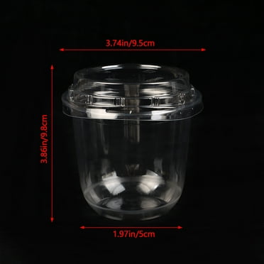 10Pcs Clear Mousse Cup Jelly Plastic Disposable Mini Pudding Cup with ...
