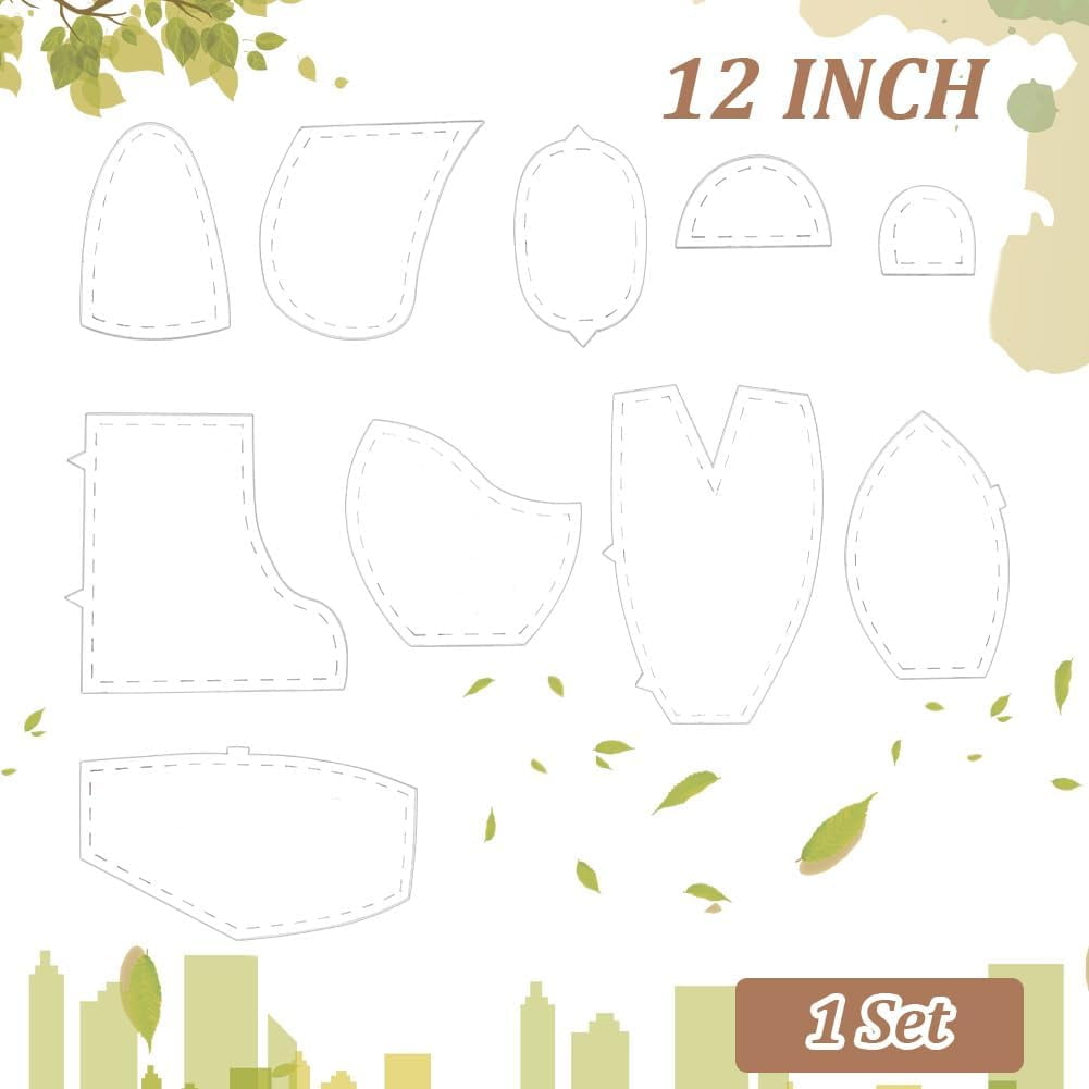 10Pcs 10Styles Acrylic Doll TemplateSet Memory Bear Template Ruler ...