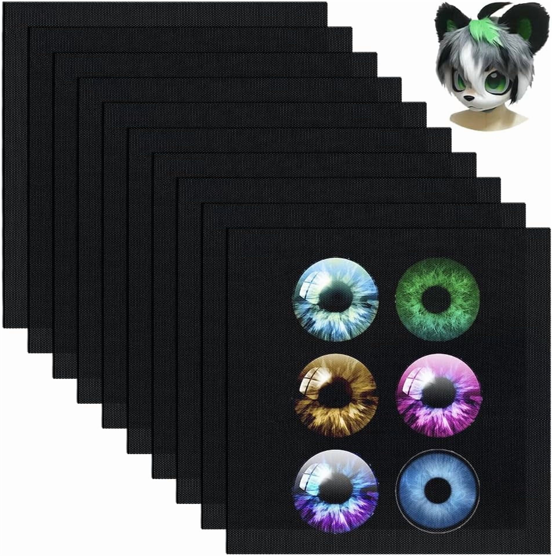 10Pcs 11.8x11.8inch Black Fursuit Eye Mesh 0.45mm Thick PVC Printable ...