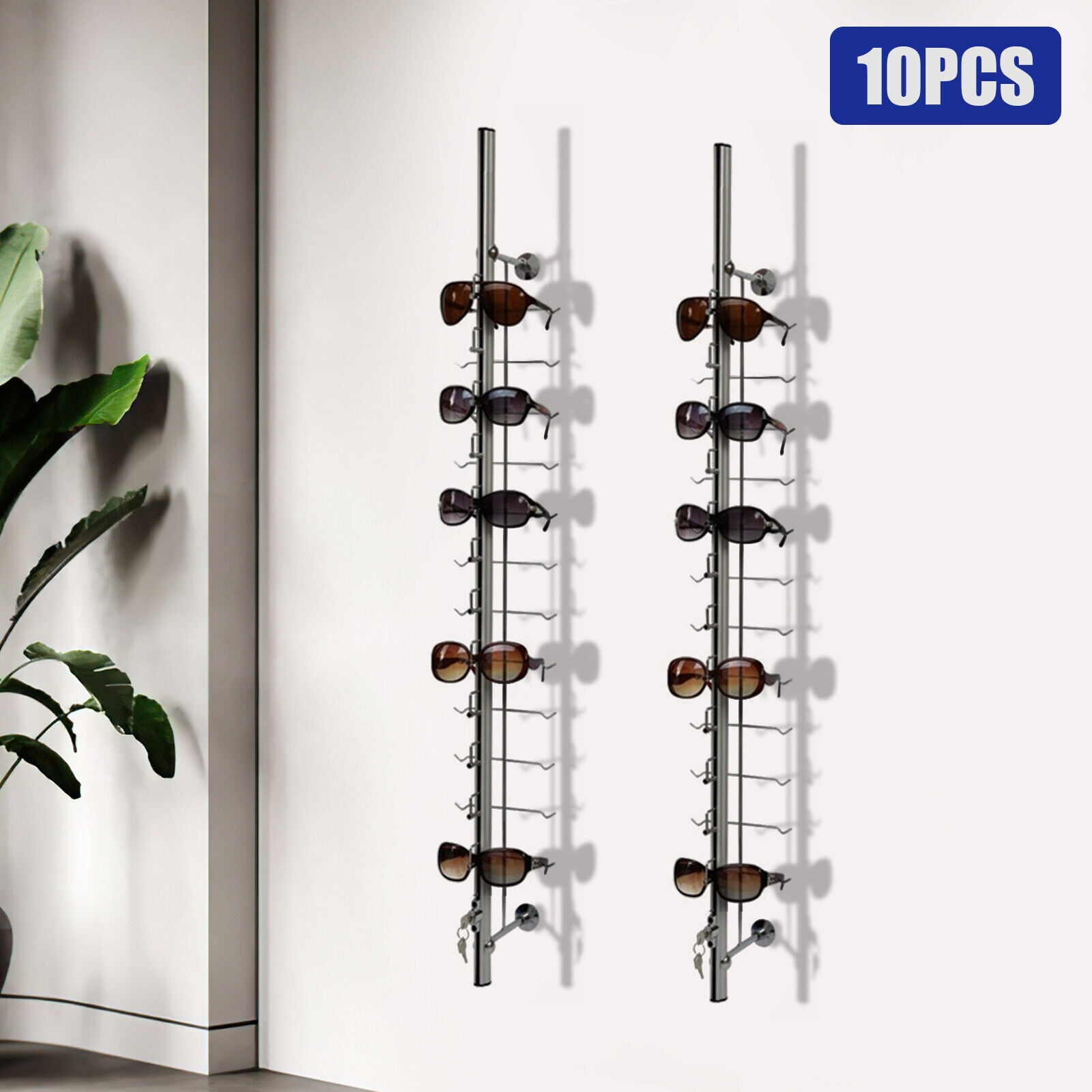 10Pcs 12 Frame Eyewear Sunglasses Eyeglasses Display Rod Stand with ...