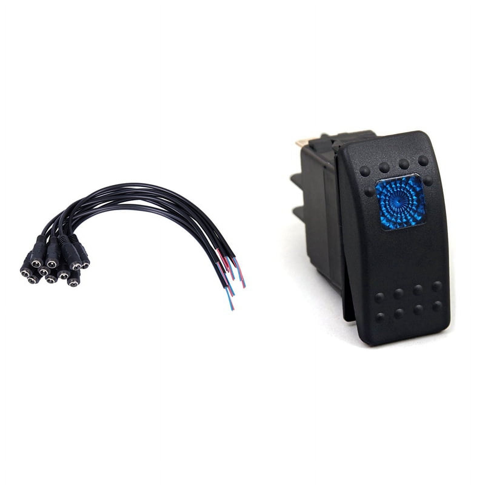 10Pcs 12V DC Power Plug Female Jack Plug Connector Cable & 1 Pcs 12V 20 ...