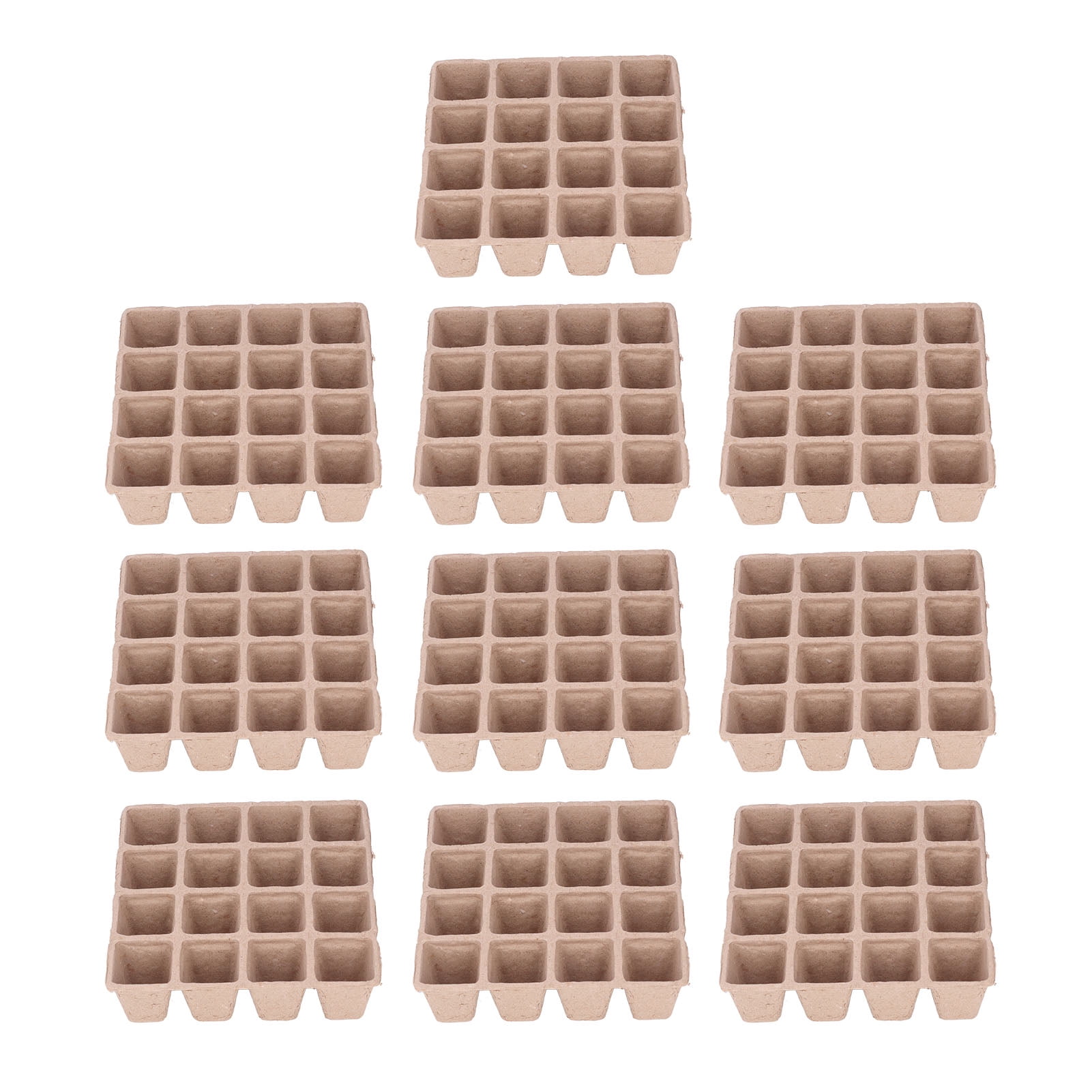 10Pcs 16 Grid Plant Peat Pots Paper Seed Starter Nursery Pots for ...