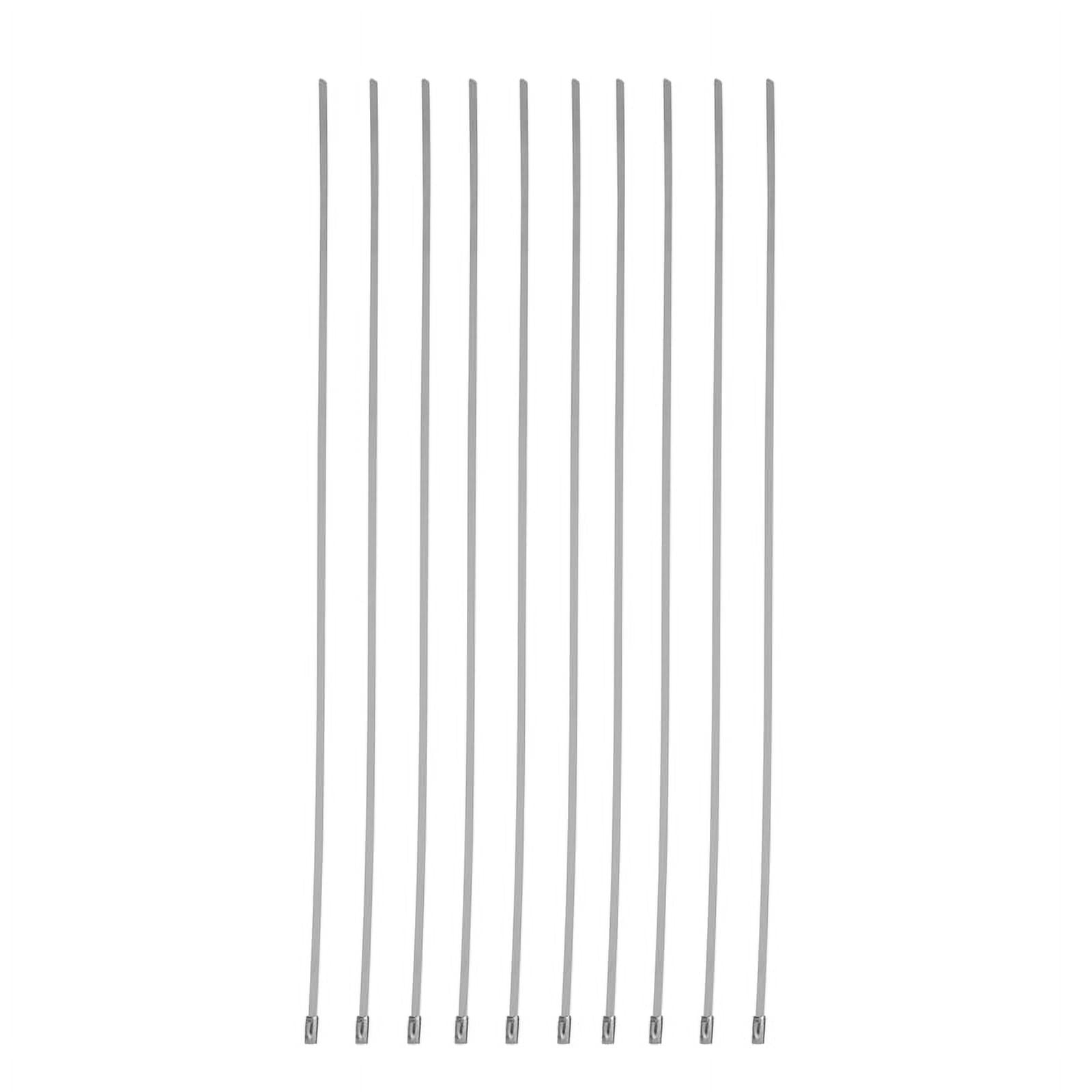 10Pcs 17.7" Stainless Steel Locking For Exhaust Pipe Header Wrap Tape ...