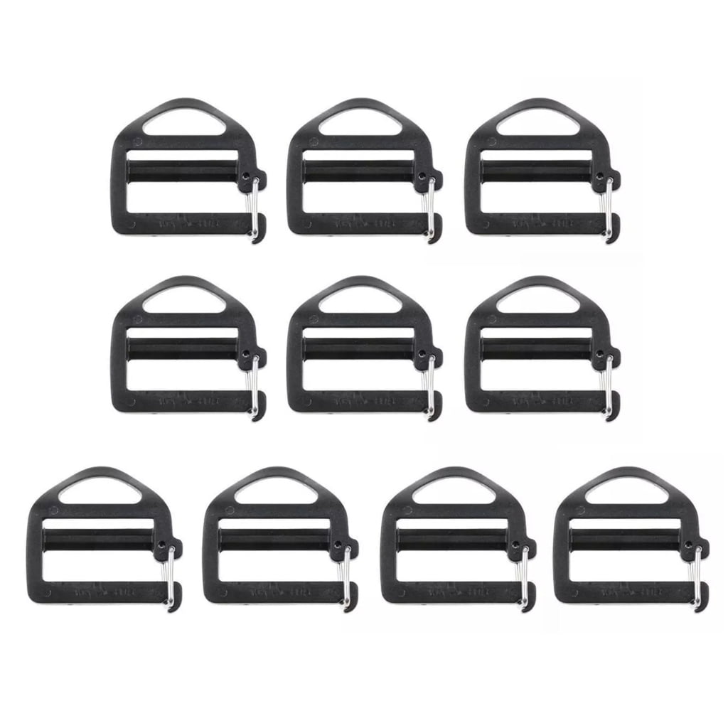 10Pcs 1In 25mm Strap Belt Buckle with Open Lock Webbing Hook Clip ...
