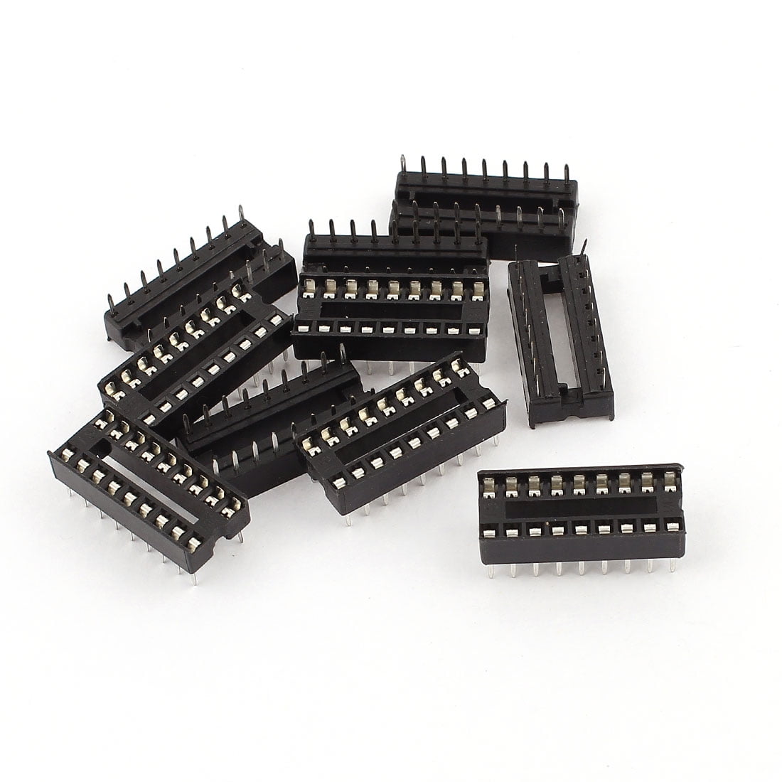 10Pcs 2.54mm Pitch 2 Row 18 Pins Soldering DIP IC Chip Socket Adaptor ...