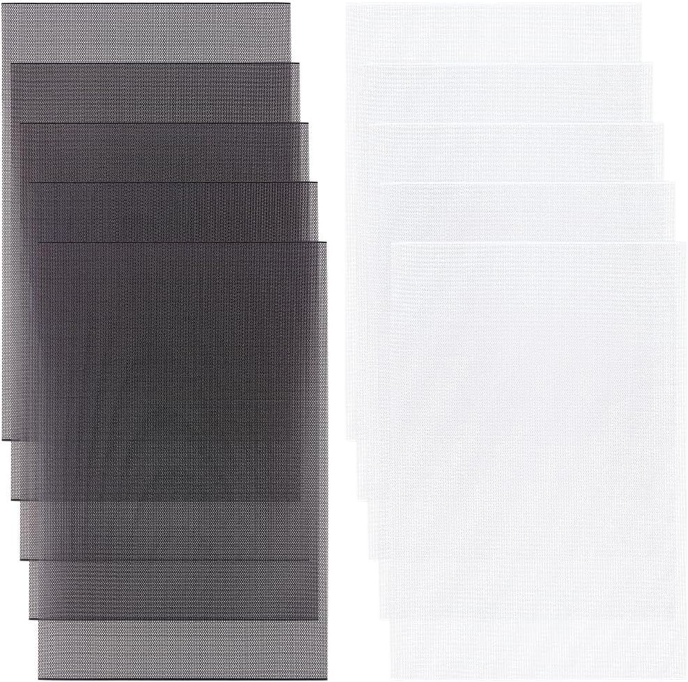 10Pcs 2 Colors Fursuit Eye Mesh 11.81x7.87 inch White Black PVC Plastic ...