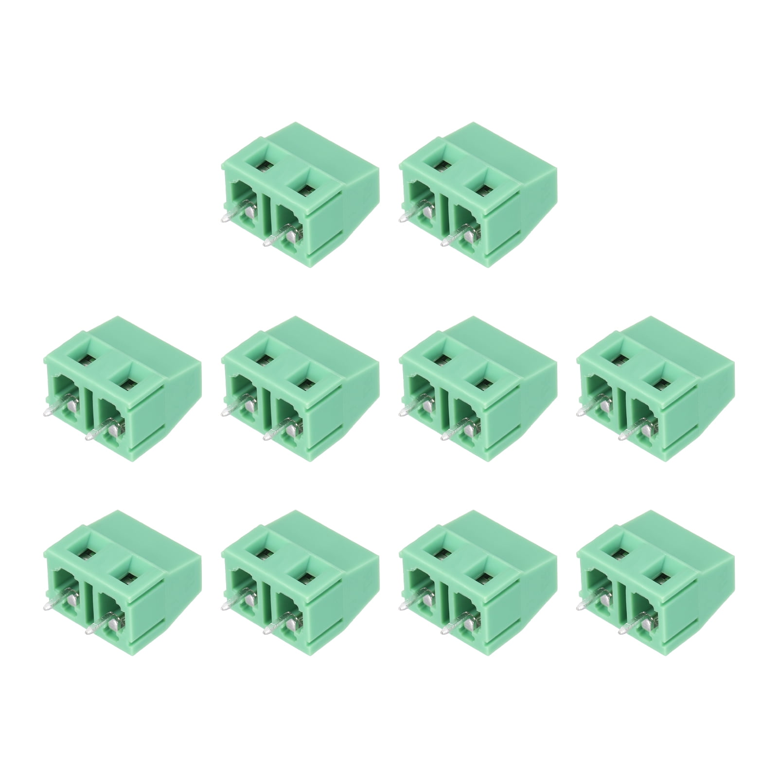 10Pcs 2 Pin PCB Mount Screw Terminal Block Connector 7.5mm 0.3 Inch ...