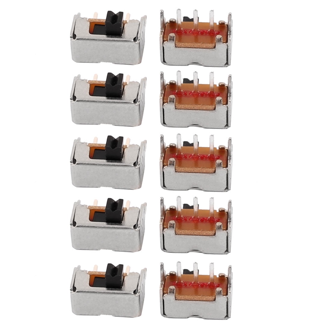 10Pcs 2 Position 3P SPDT Micro Slide Switch Latching Toy Switch 8mmx4mmx4mm - Walmart.com