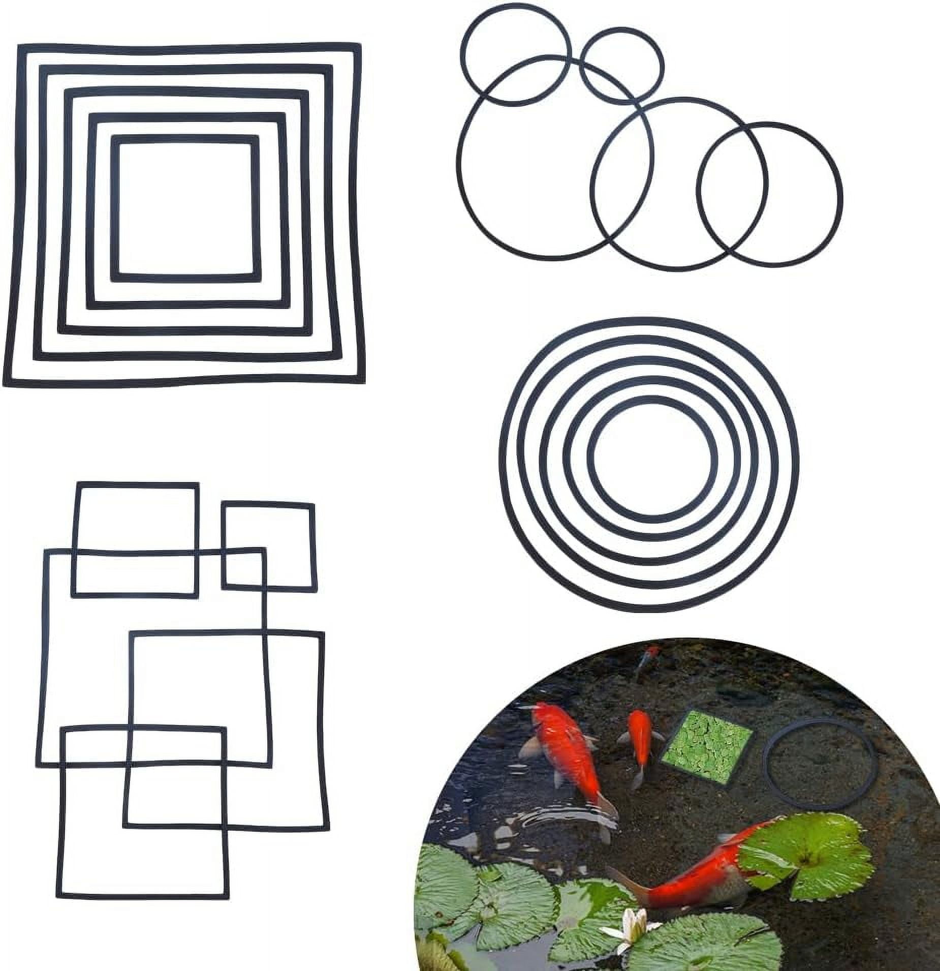 10Pcs 2 Styles Aquarium Floating Plant Rings Round Square Fish Tank ...