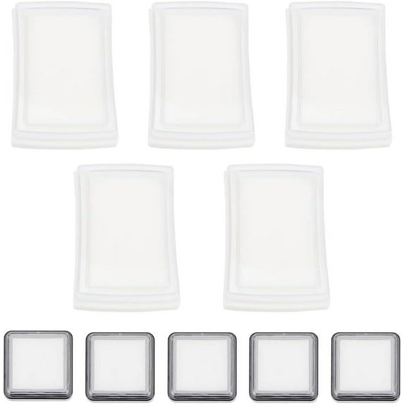 10Pcs 2 Styles Blank Empty Ink Pads Dry Empty Ink Stamp Pad No Ink ...