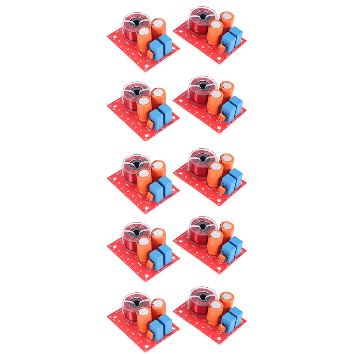 10Pcs 2 Way 80W Diy Speaker Filter Circuit Treble Bass Frequency Divider Home Theater Hifi ...