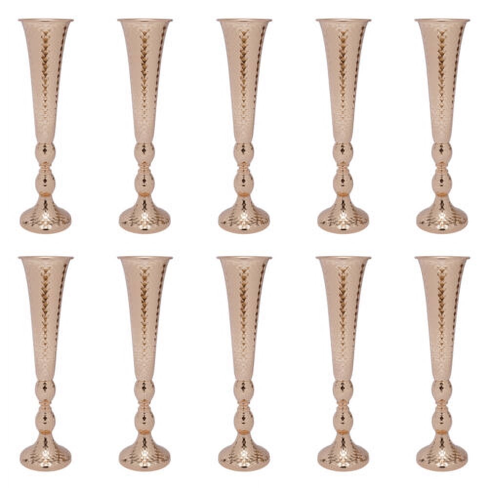 10Pcs 20.5" Tall Trumpet Vases Gold Metal Wedding Centerpieces Vases ...