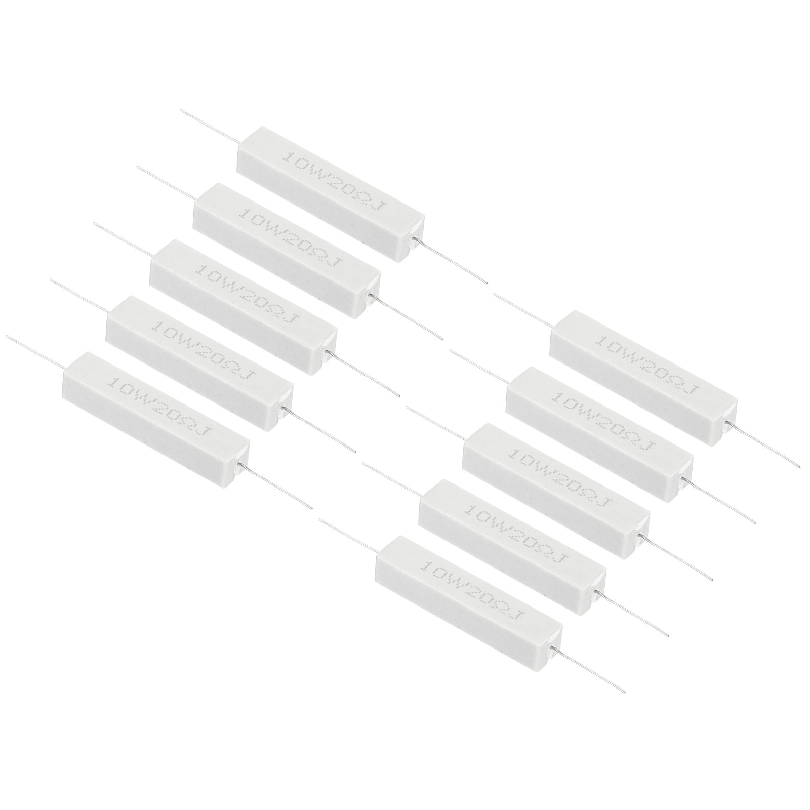 10Pcs 20 Ohm Resistors, 10W Ceramic Cement Resistor Power Cement ...
