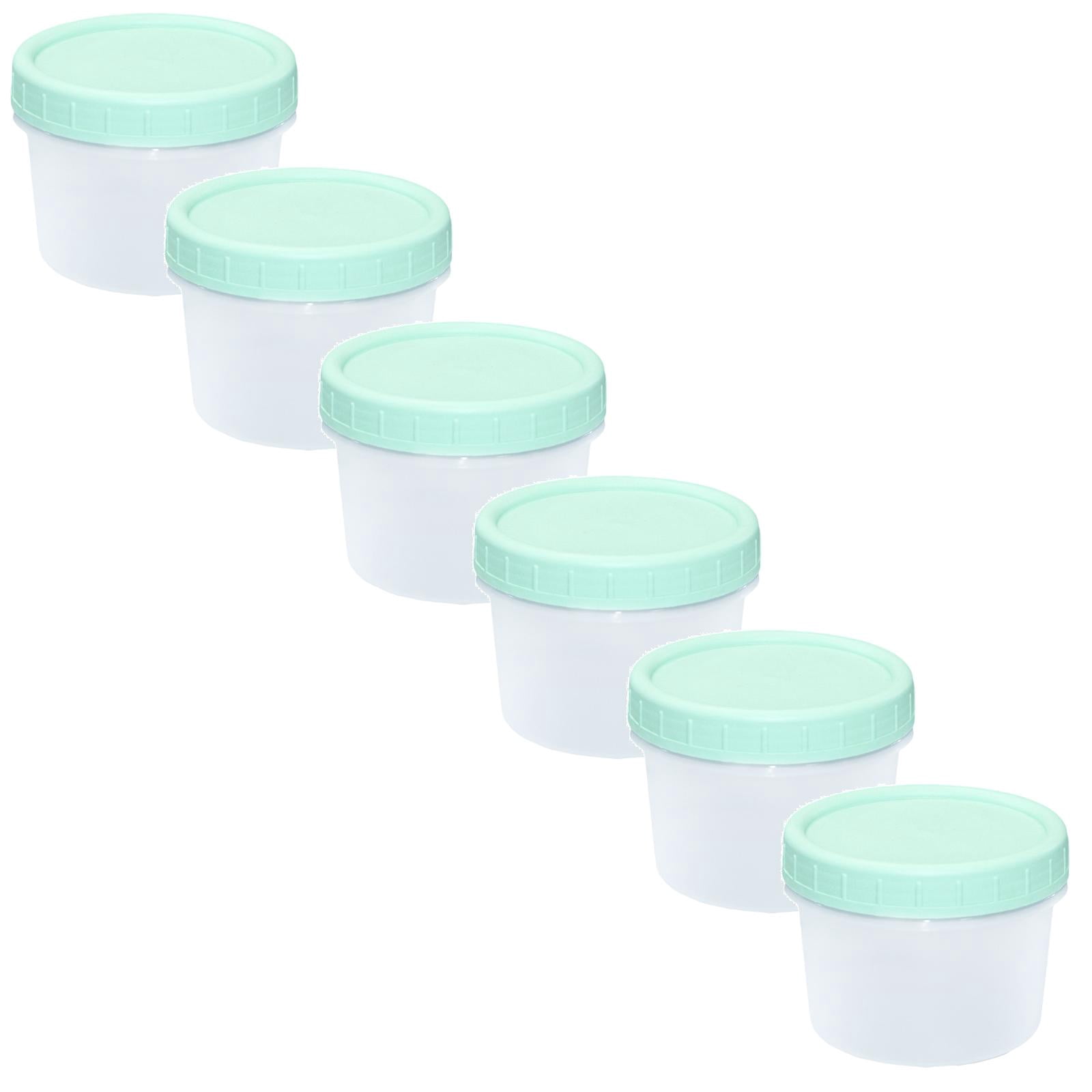 10Pcs 200ml/7oz Reusable Small Plastic Containers with Light Green ...