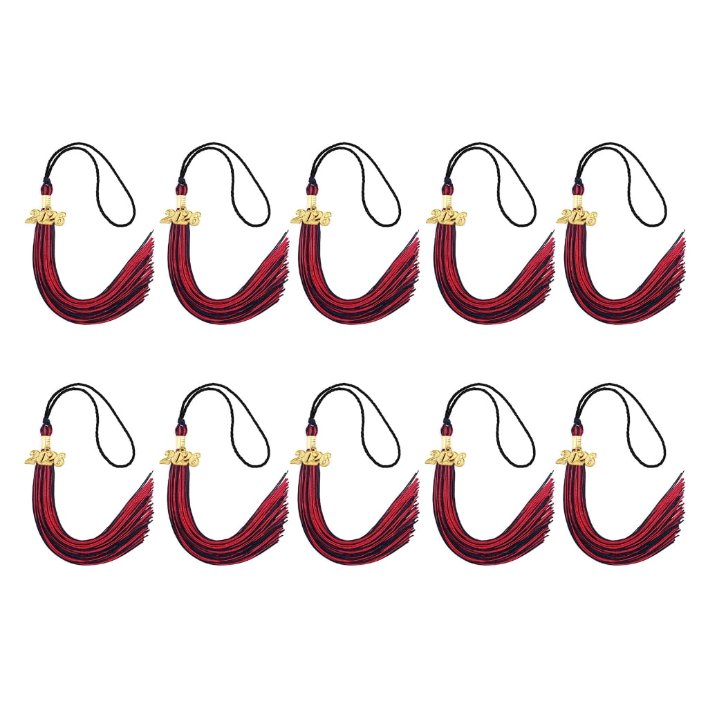 10Pcs 2026 Graduation Tassels With Year Charm For Bachelor Gown Cap ...