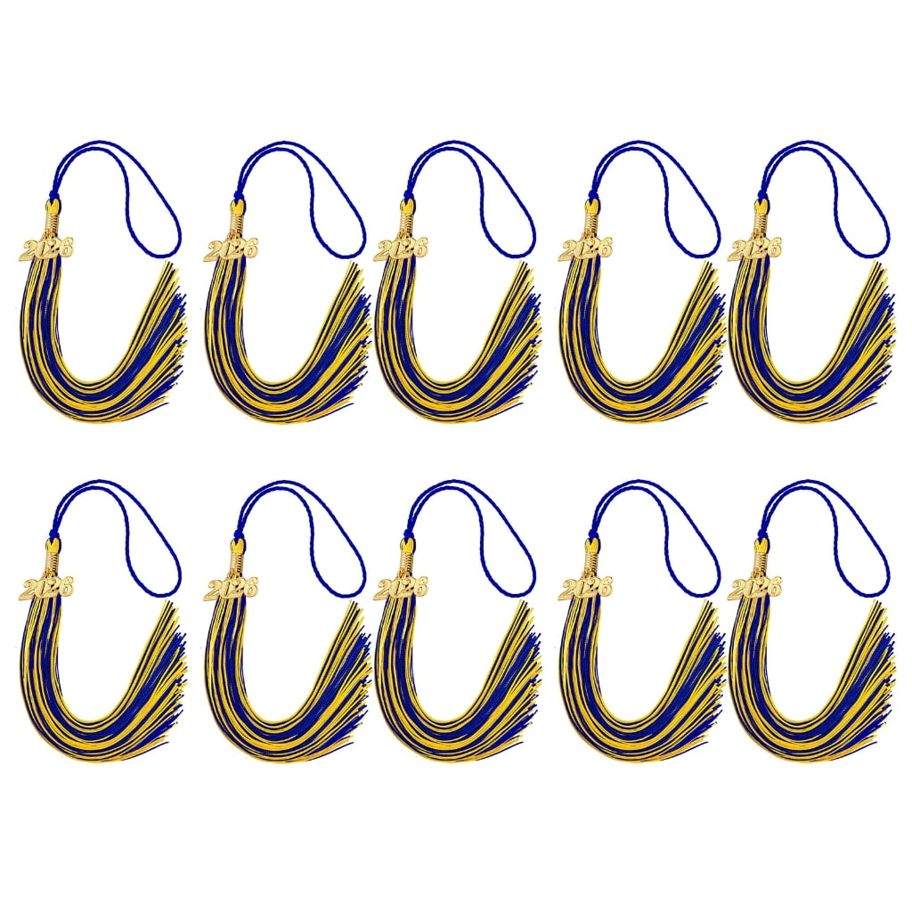 10Pcs 2026 Graduation Tassels With Year Charm For Bachelor Gown Cap ...