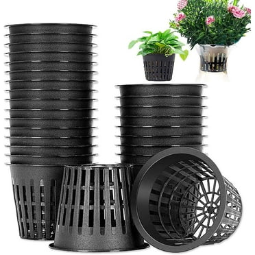 10Pcs 3Inch Mesh Pot Net Cup Basket Hydroponic Aeroponic Flower ...