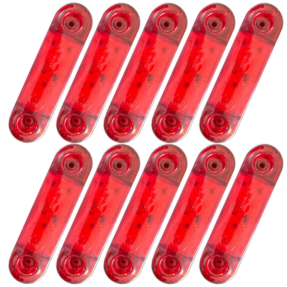 10Pcs 24V Side Marker Flash Lights 9LED Lamps Front Rear Light Position ...