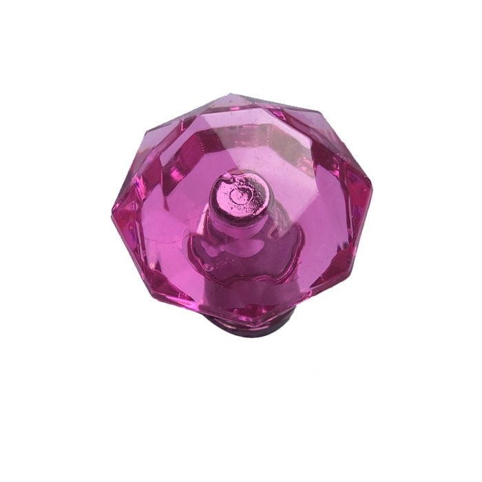 10Pcs 24mm Mini Pink Crystal Glass Door Knobs for Jewelry Cosmetic Box ...