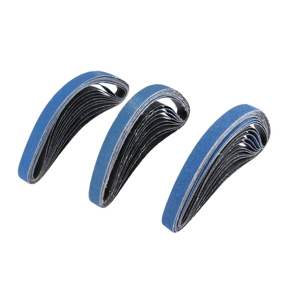 10Pcs 25 x 762mm Abrasive Sanding Belts for Air Belt Sander Zirconia ...